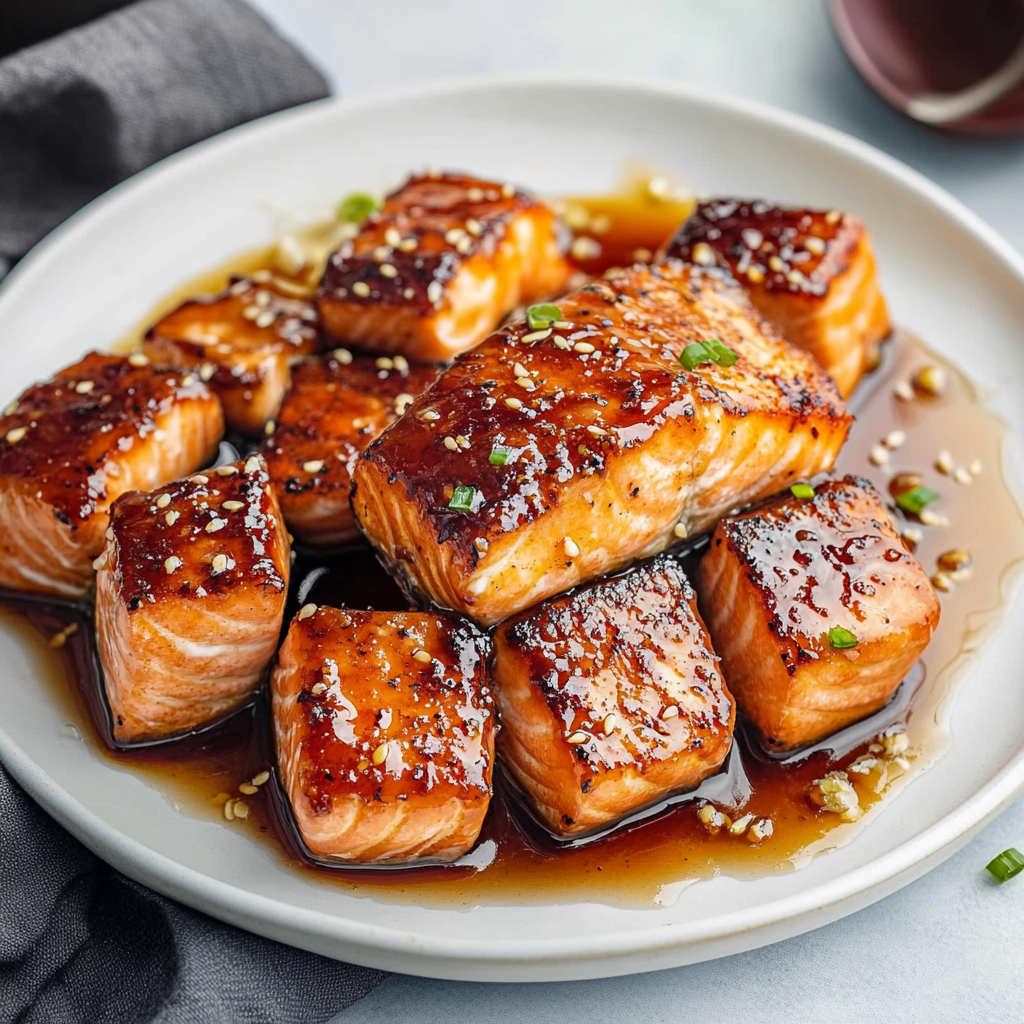 Honey Garlic Glazed Salmon Fillet