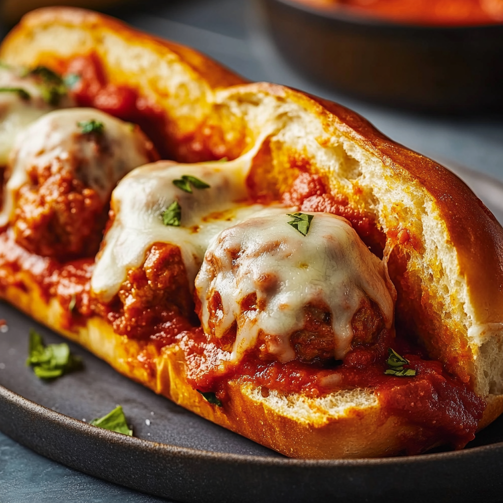 Delicious Halal Meatball Subs with Marinara Sauce