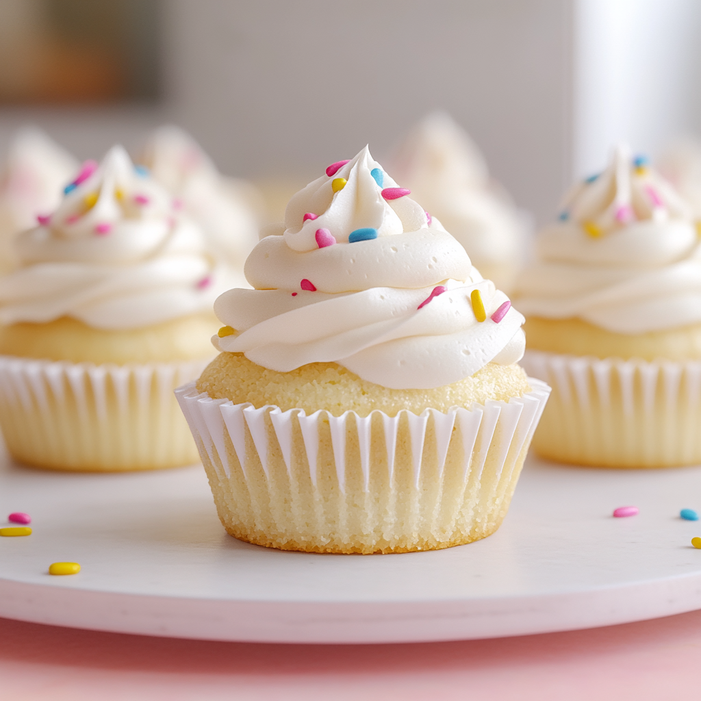 Delightful Vanilla Cupcakes with Buttercream Frosting