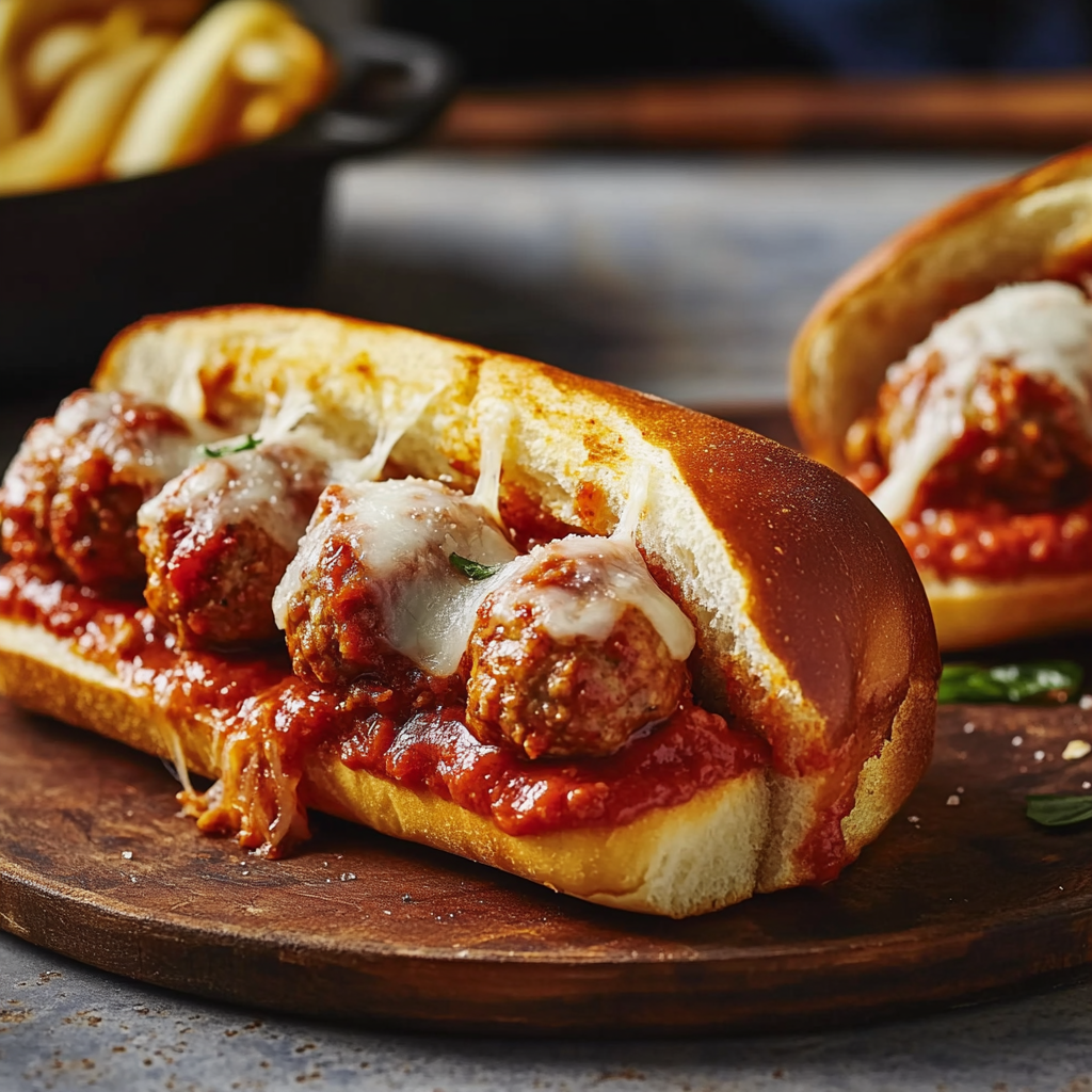 Delicious Halal Meatball Subs with Marinara Sauce