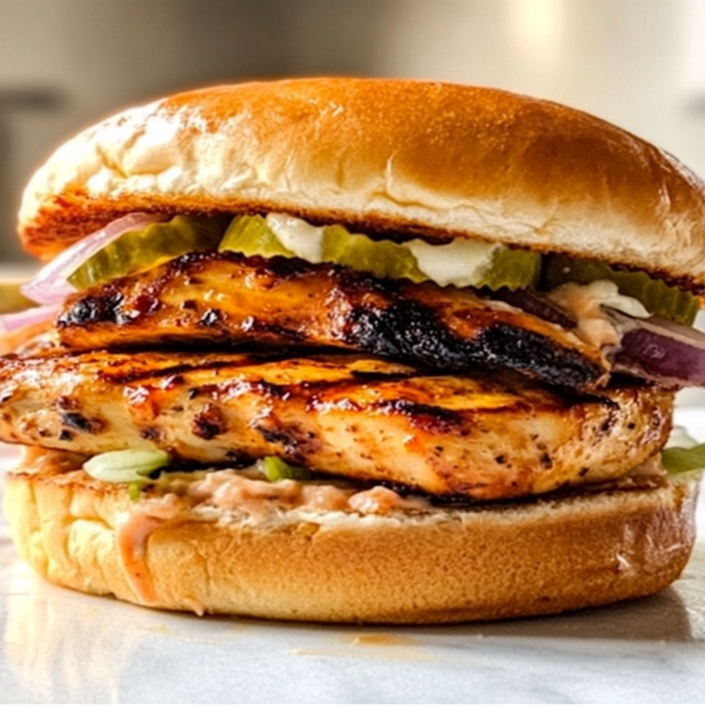 Memorial Day Grilled Chicken Burgers