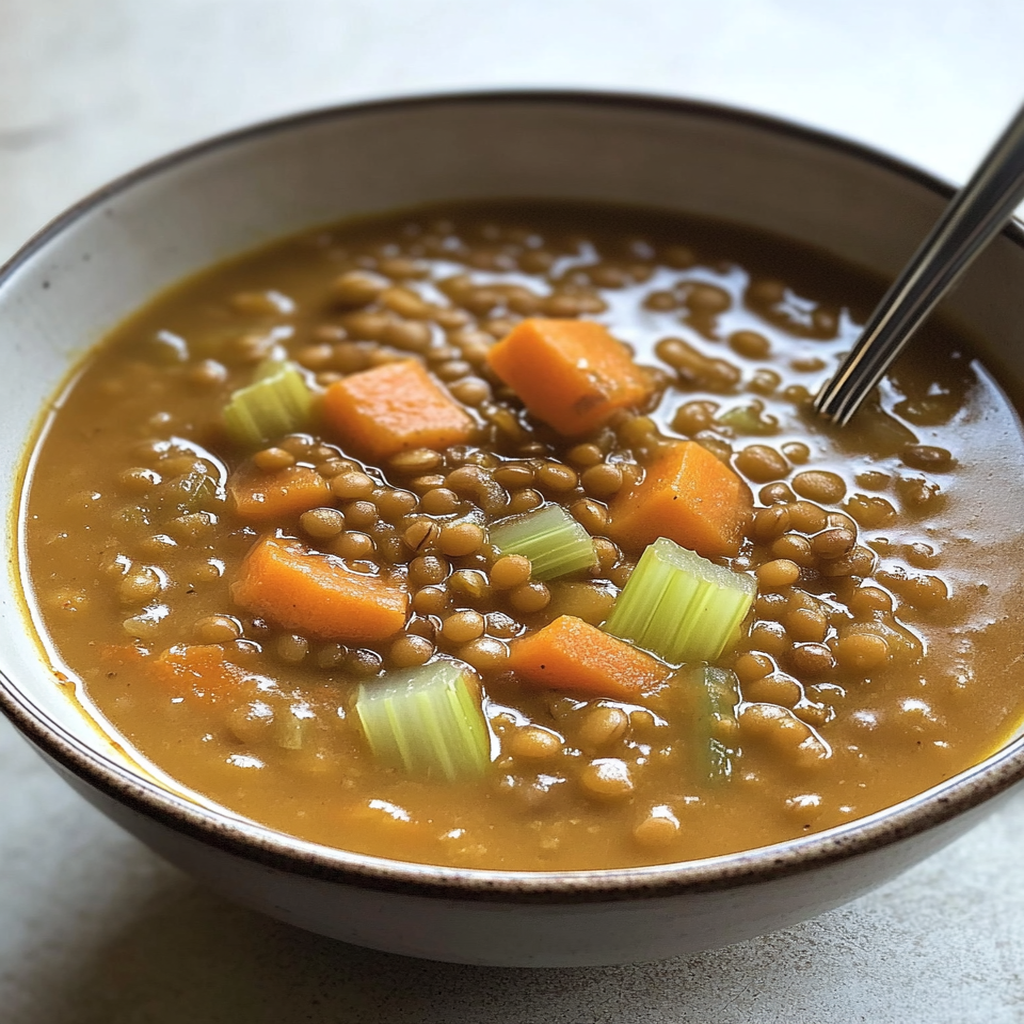 Lentil Soup with Carrots and Celery