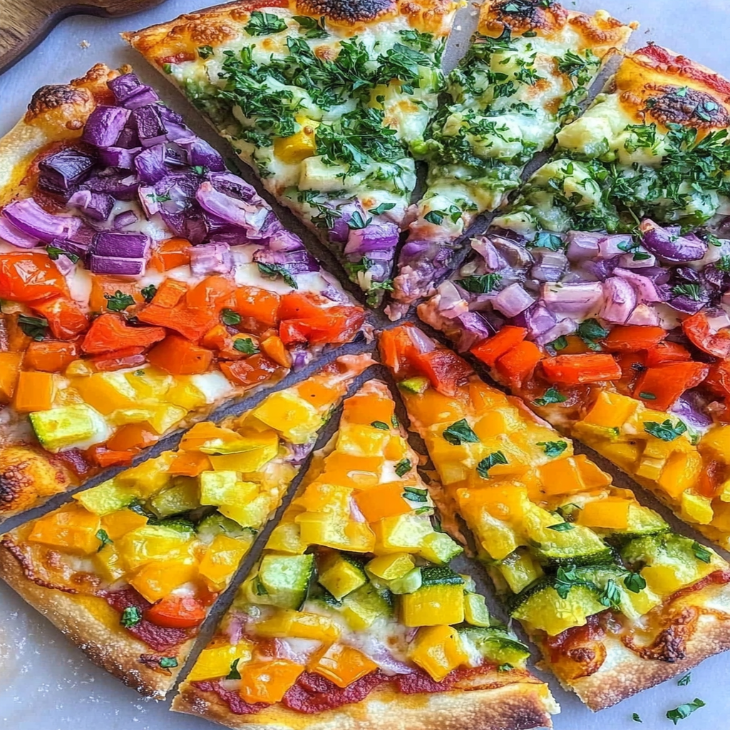 Rainbow Veggie Pizza