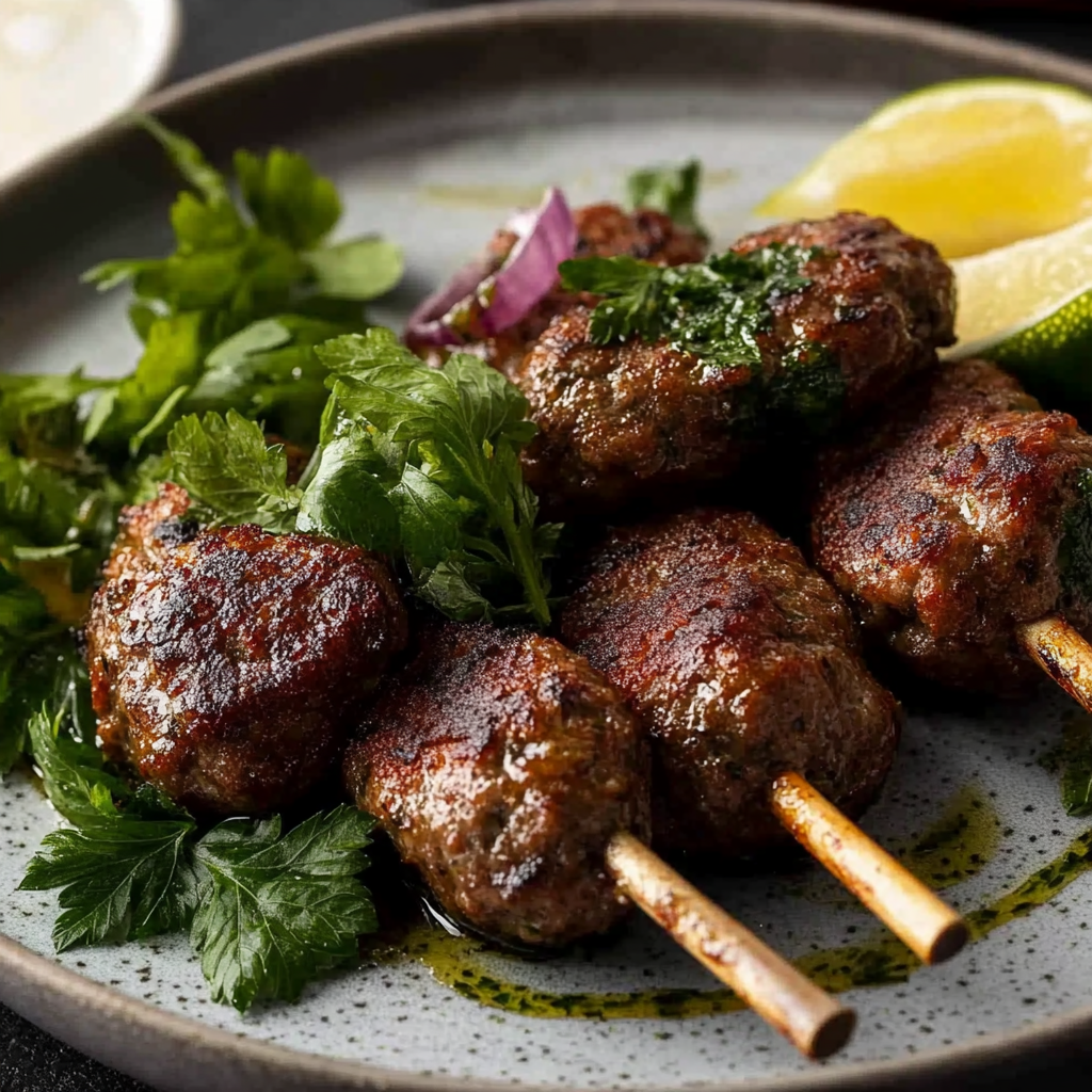 Halal Lamb Kofta with Mint Sauce