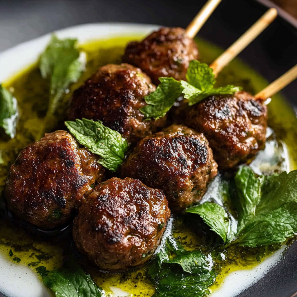 Halal Lamb Kofta with Mint Sauce