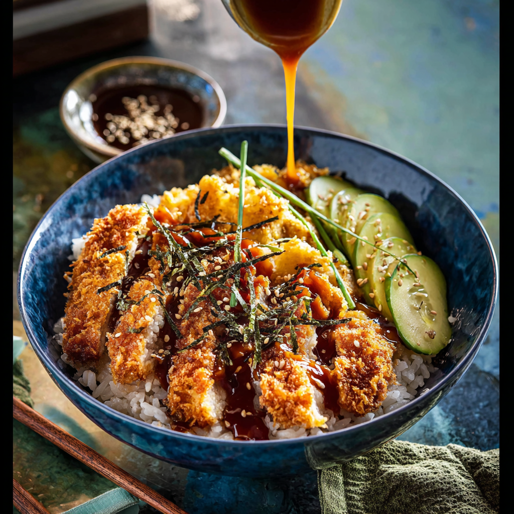 Japanese Katsu Bowls with Tonkatsu Sauce