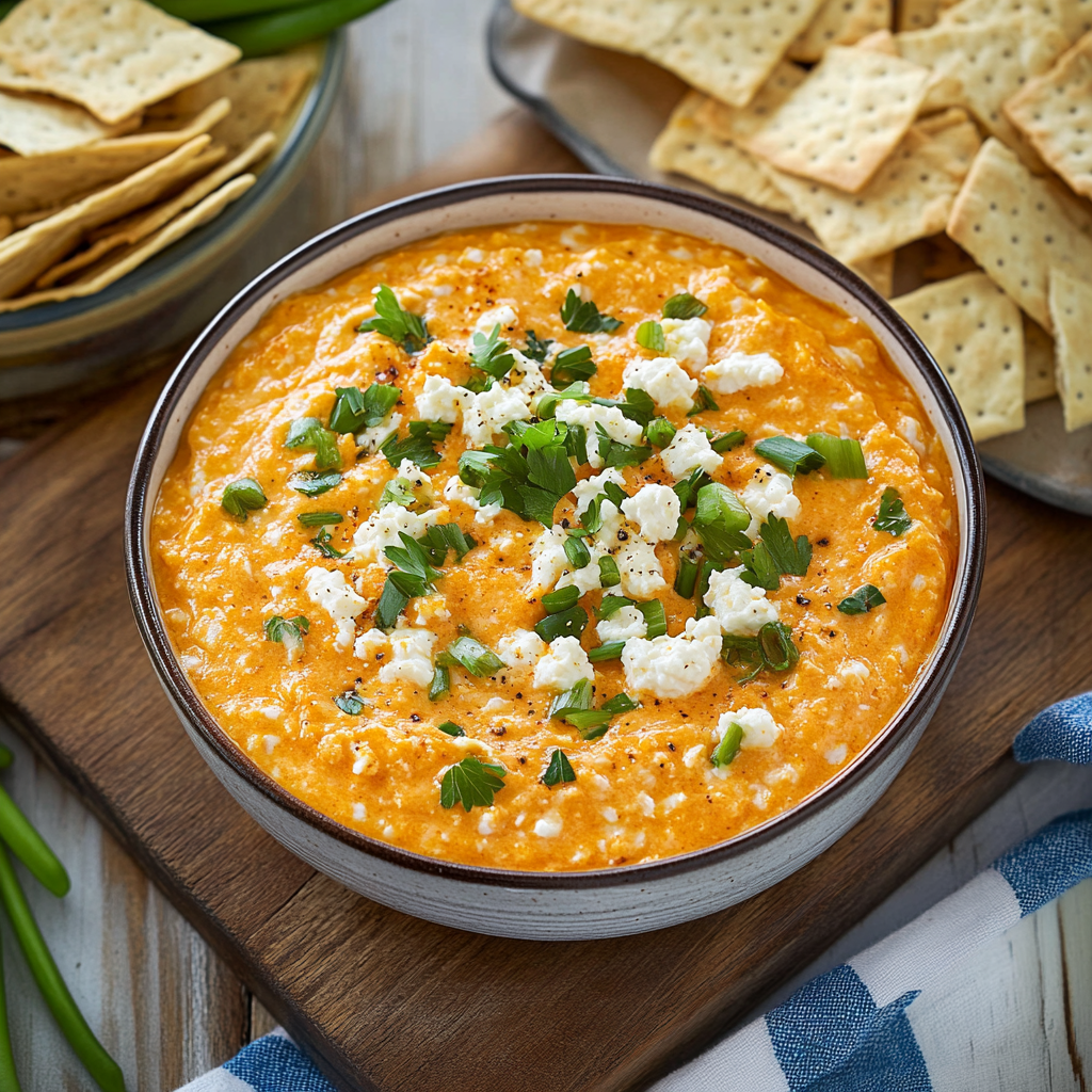 Buffalo Cottage Cheese Dip