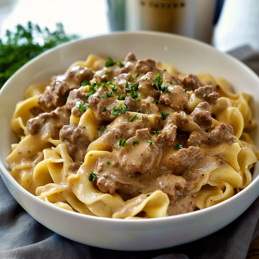 Beef Stroganoff with Ground Beef