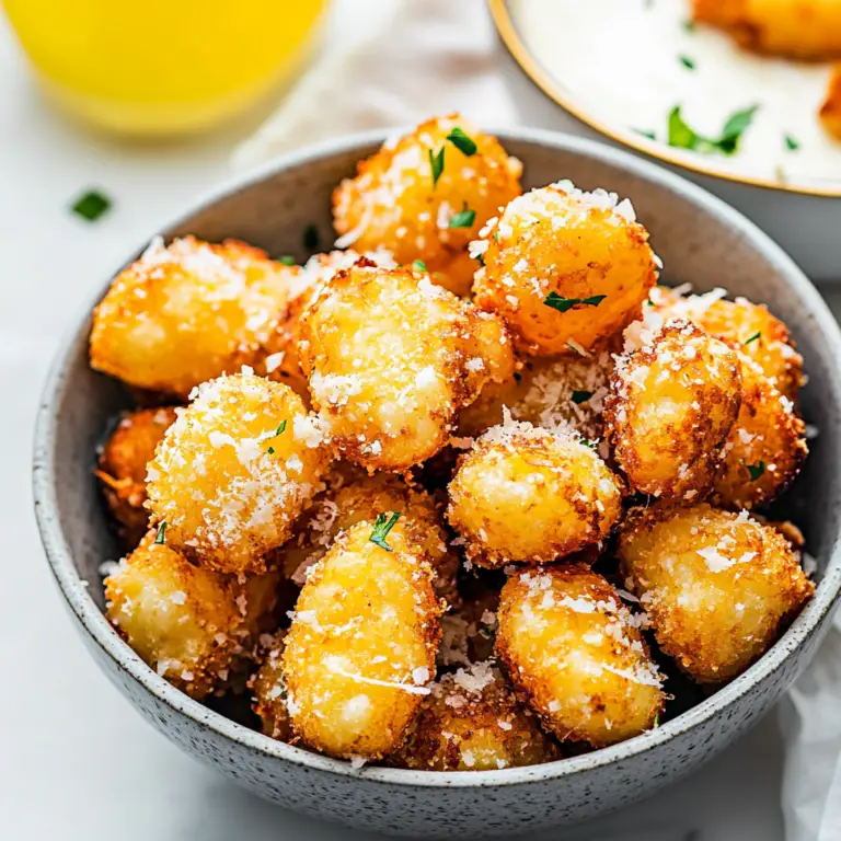 Crispy Garlic Parmesan Air Fried Tots