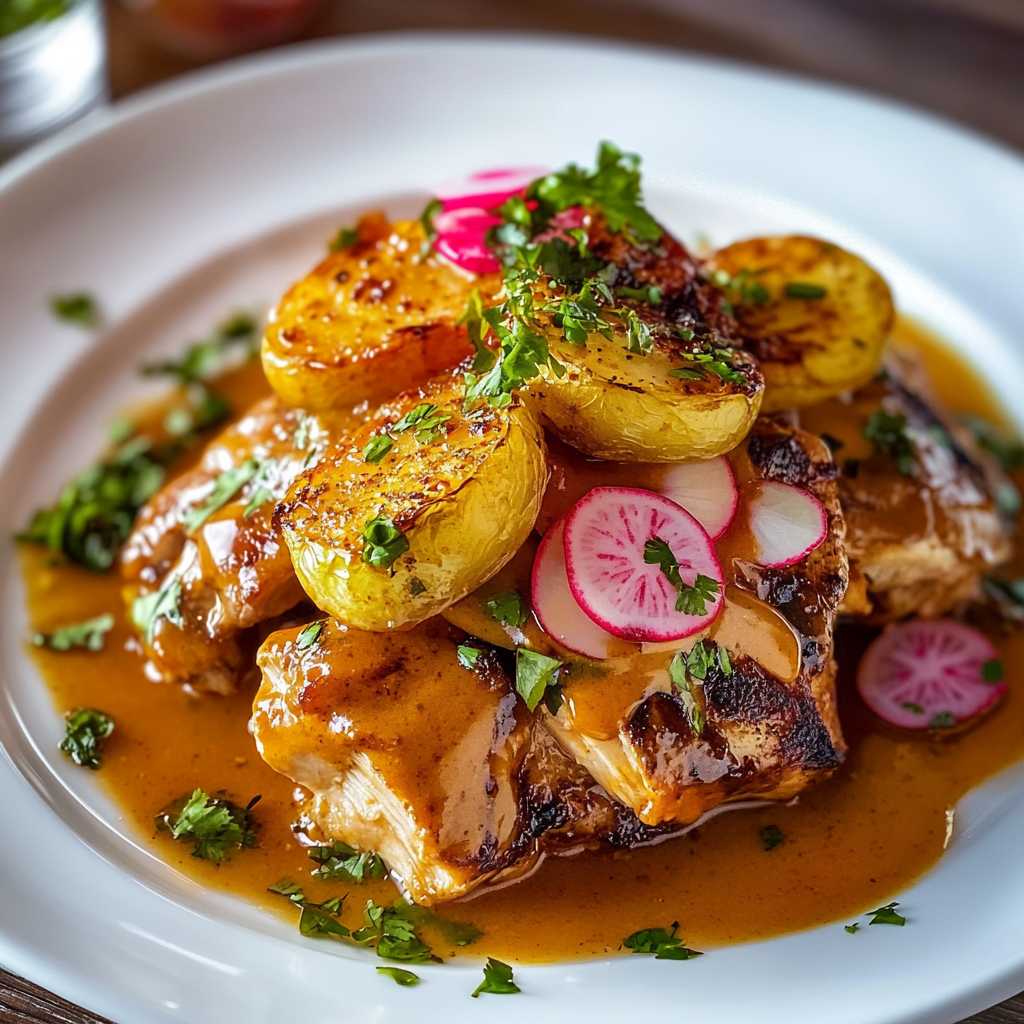 Pollo con Tajadas